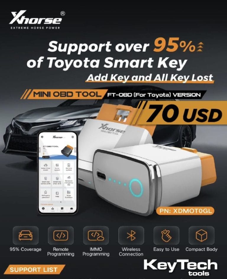 Mini OBD Tool FT-OBD for Toyota Version - KEYTECH TOOLS
